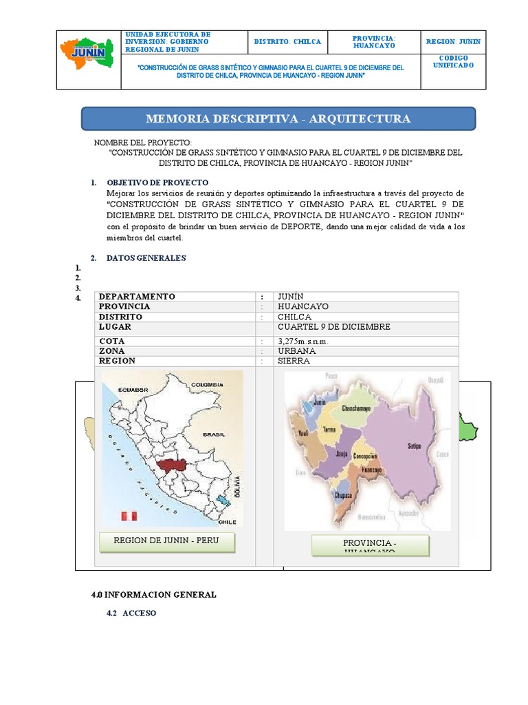 Memoria Descriptiva de Arquitectura. | PDF