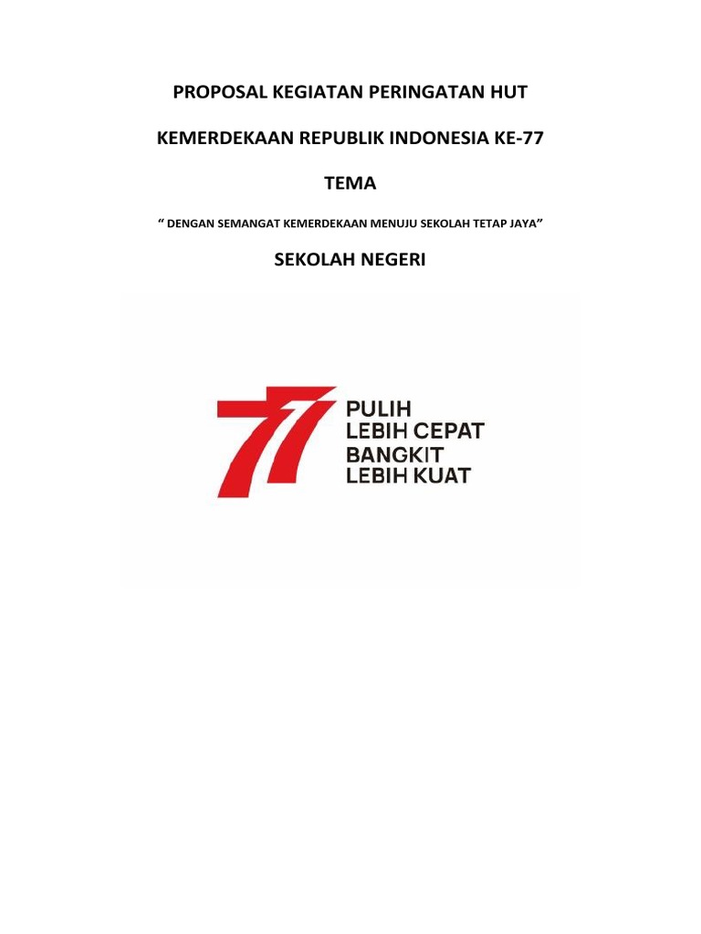 Contoh Proposal Kegiatan 17 Agustus Doc - Kanalmu 1 | PDF