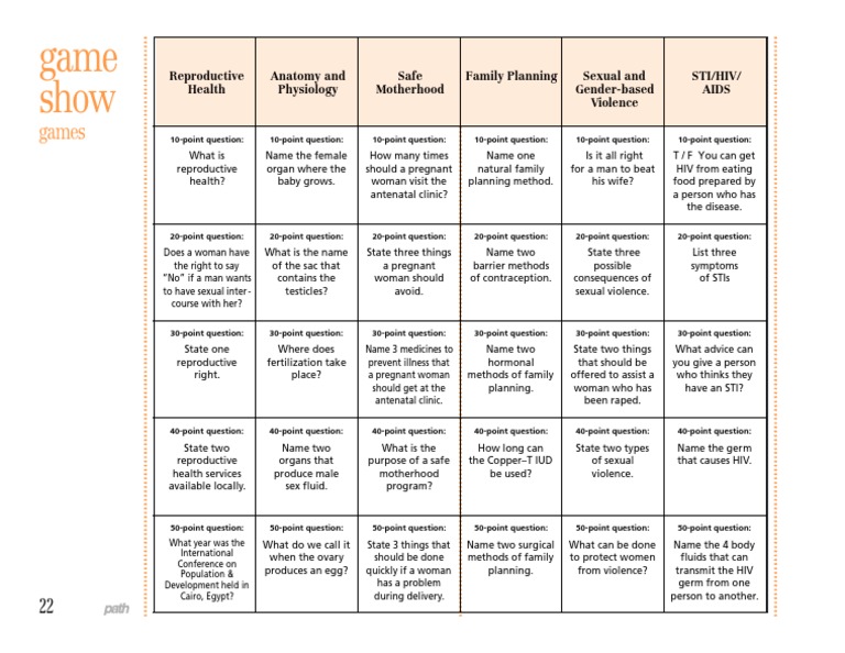 10 Games | PDF | Sexually Transmitted Infection | Medical Specialties