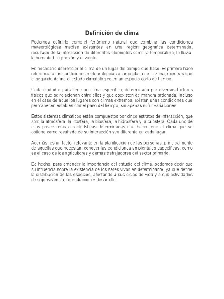 1 Definición de clima | PDF