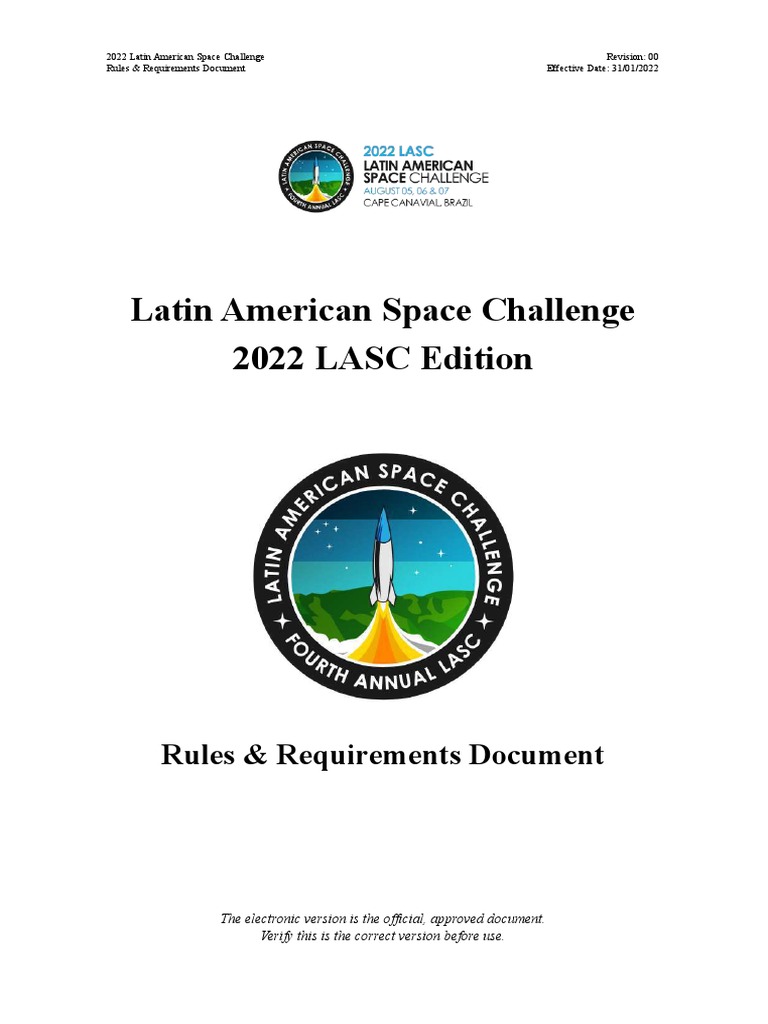 2022 LASC Rules & Requirements Document R00 | PDF | Rocket Propellant ...
