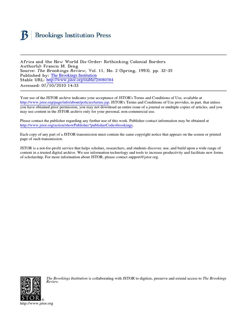 F D Rethinking Colonial Borders | PDF | Africa | Cold War