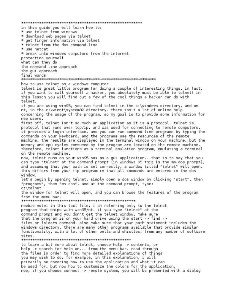 MS DOS Hacking | PDF | Command Line Interface | Hypertext Transfer Protocol