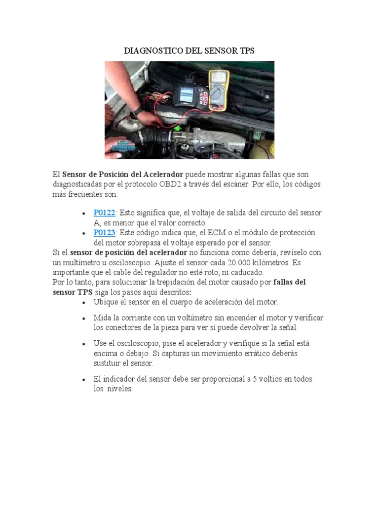 Diagnostico Del Sensor TPS | PDF | Sensor | Conector eléctrico