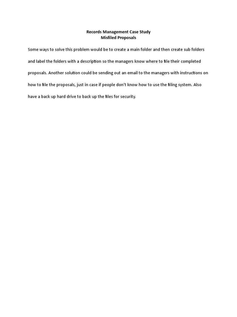 Records Management Case Study | PDF