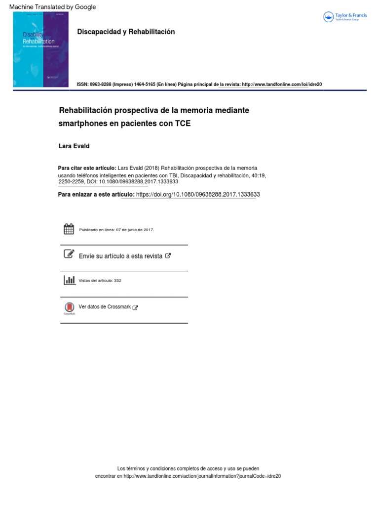Prospective Memory Rehabilitation Using Smartphones in Patients With ...