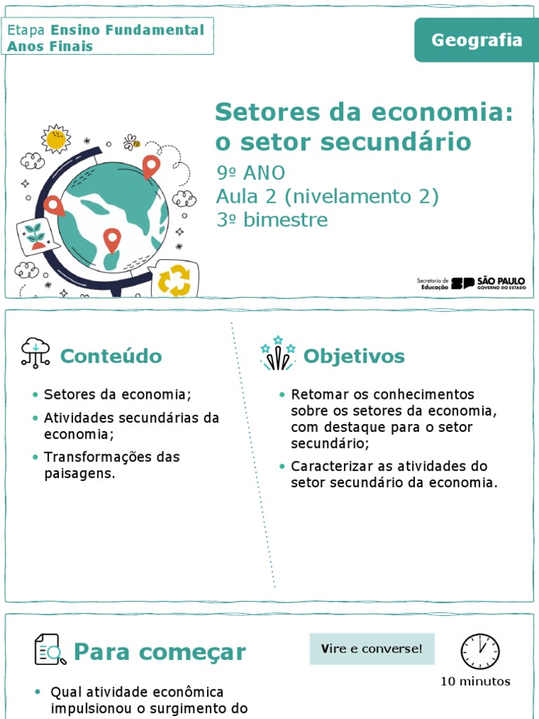 Aula 2 - Setores Da Economia o Setor Secundário - 548767 | PDF ...