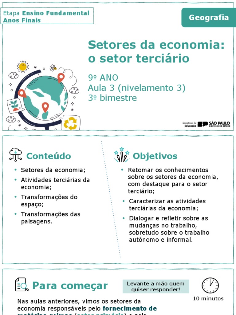 Aula 3 - Setores Da Economia o Setor Terciário - 545811 | PDF | Setor ...