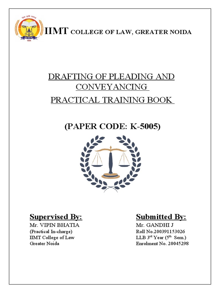 PLEADING DRAFTING Practical | PDF | Conveyancing | Deed