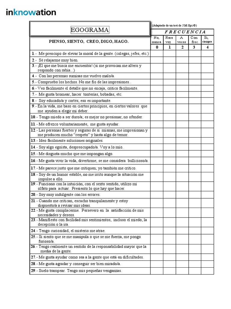 Egograma 2013 | Descargar gratis PDF | Comportamiento