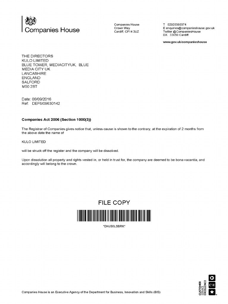 Companies House Document | PDF