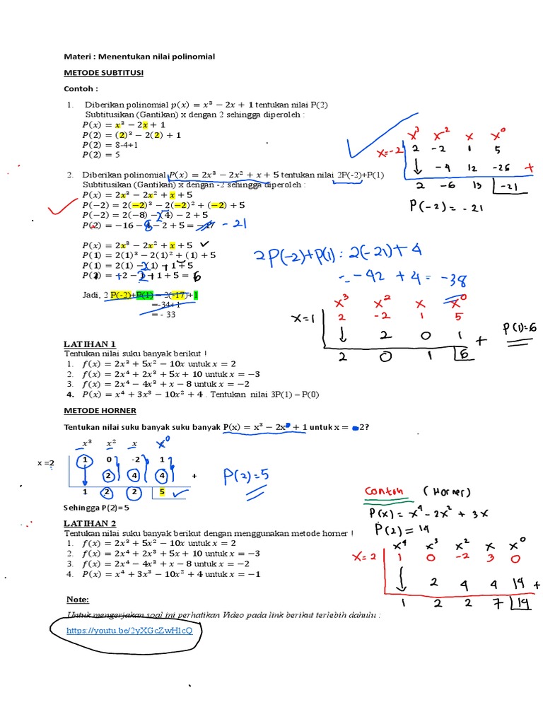 Pembagian Polinomial XI.F10 | PDF