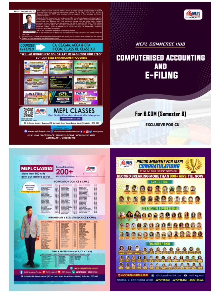 Computerised Accounting and E-Filing | PDF | Voucher | Money