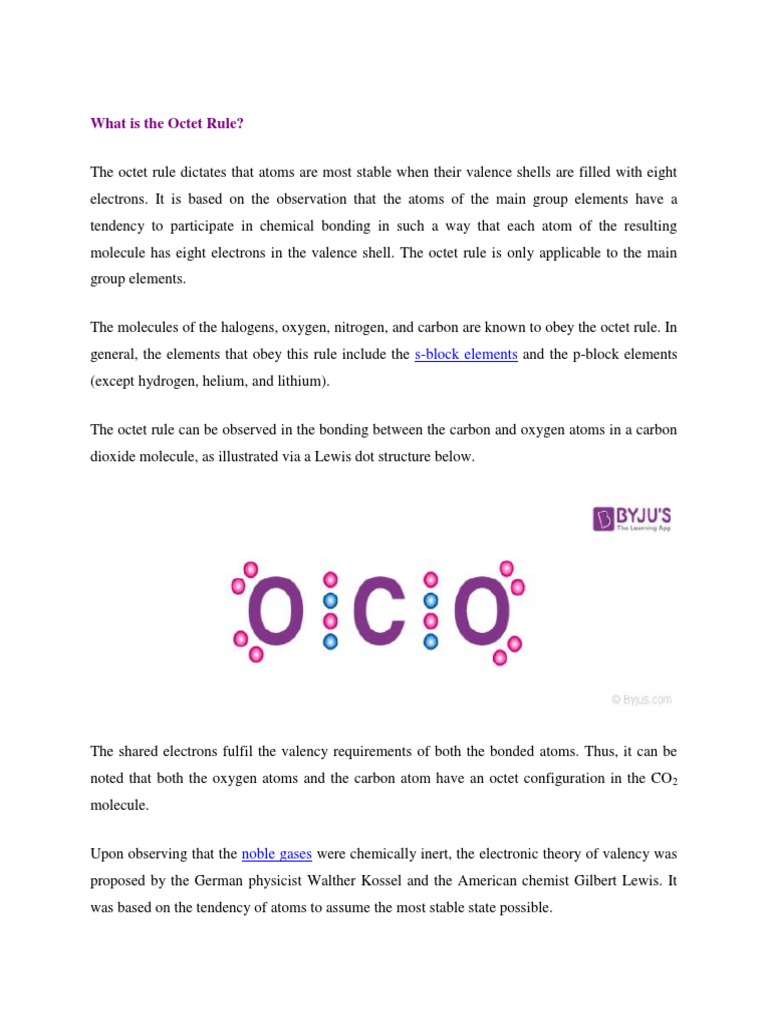 Understanding the Octet Rule and Exceptions | PDF | Ion | Valence ...