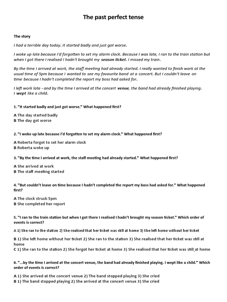 BBC Sobre Past Perfect | PDF