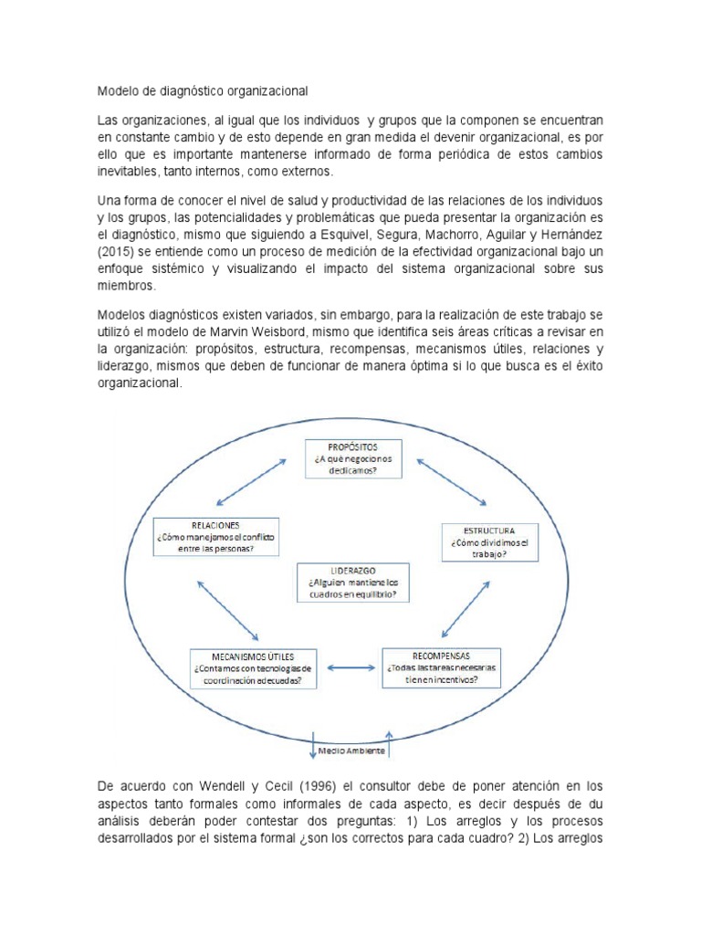 Modelo De Diagnóstico Organizacional Pdf