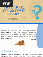 Diferenças entre trás, traz e atrás | PDF | Palavra | Famílias linguísticas