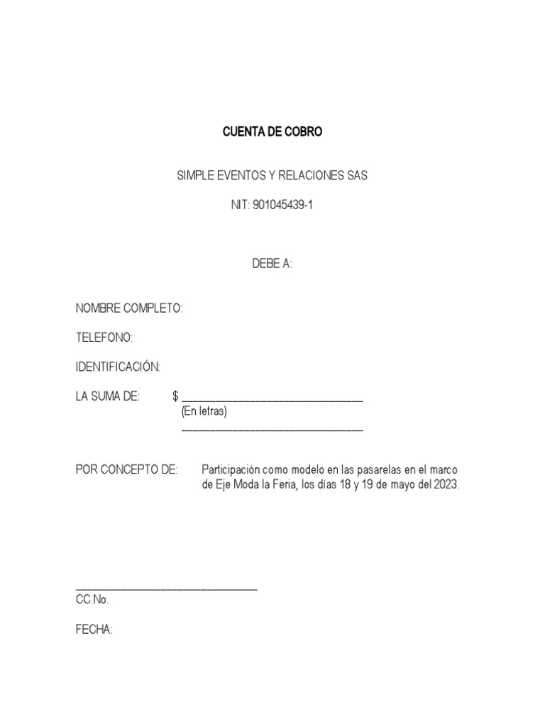 Cuenta Cobro | PDF | Arte