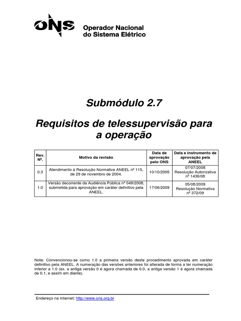 ProcedimentosDeRede - Módulo 2 - Submódulo 2.7 - Submodulo 2.7 - Rev - 1.0 | PDF