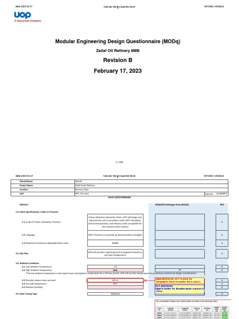 Zallaf FastFEED MODQ - Rev B - 2023-03-03 - UOP Clarifications | Download Free PDF | Deep ...