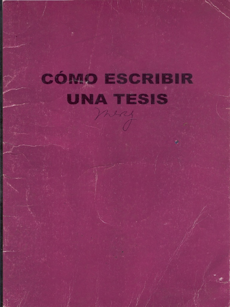 Como Escribir Una Tesis | PDF