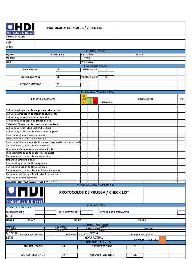 Check List Antapaccay | PDF