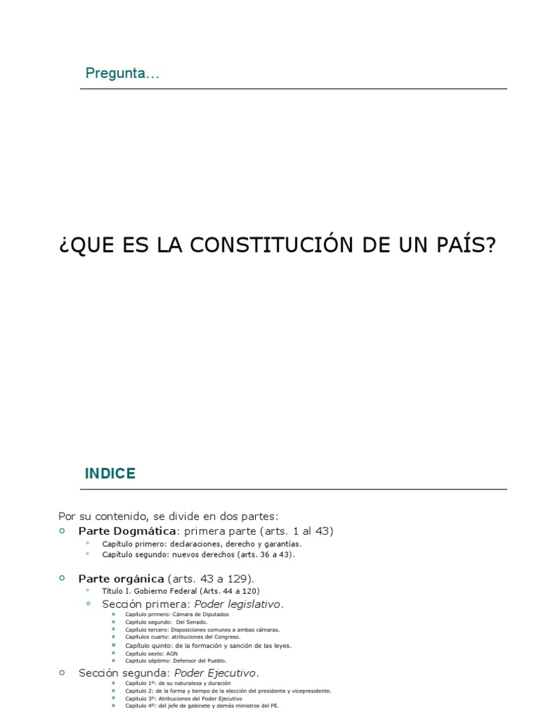 Derecho Constitucional. Definición | PDF | Constitución | Derecho ...