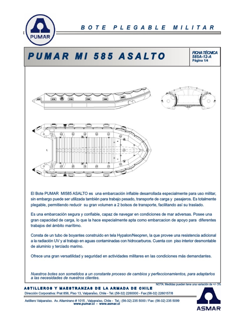 Materiales Estandar Pumar Mi 585 Asalto | PDF