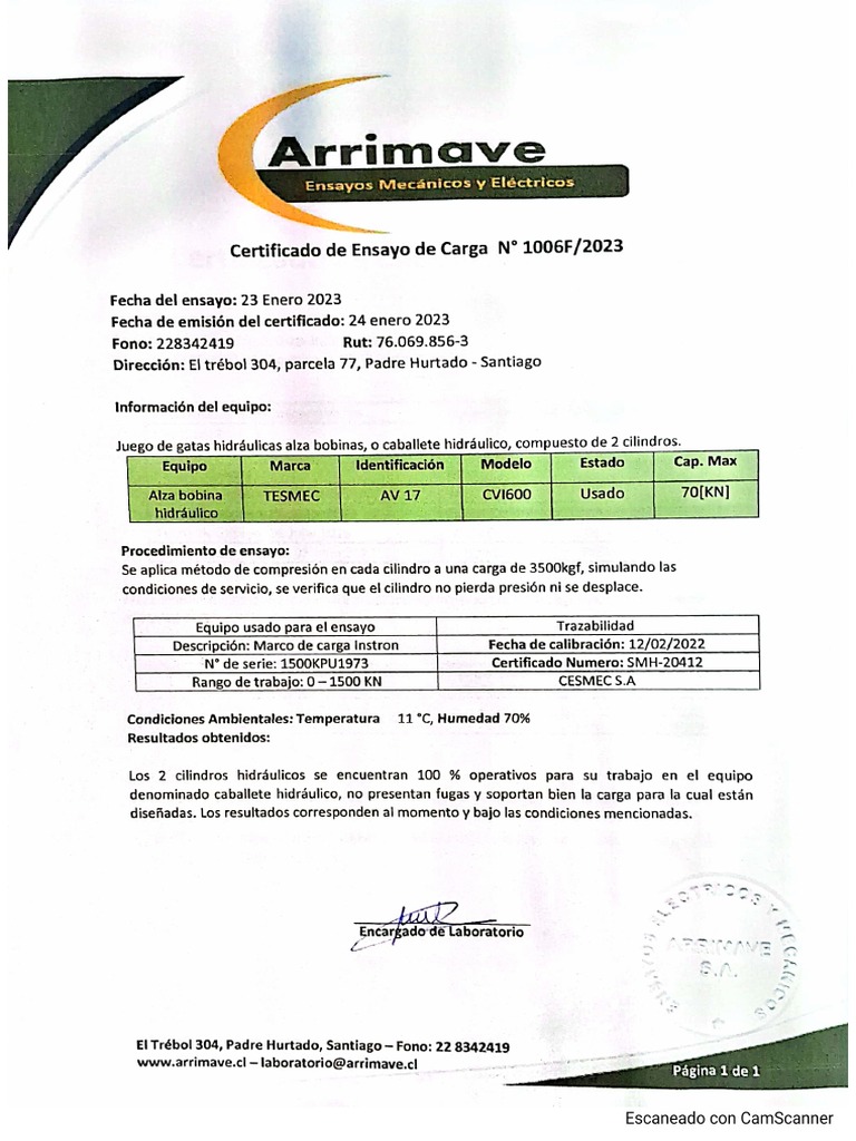 certificado sigdo koppers | PDF