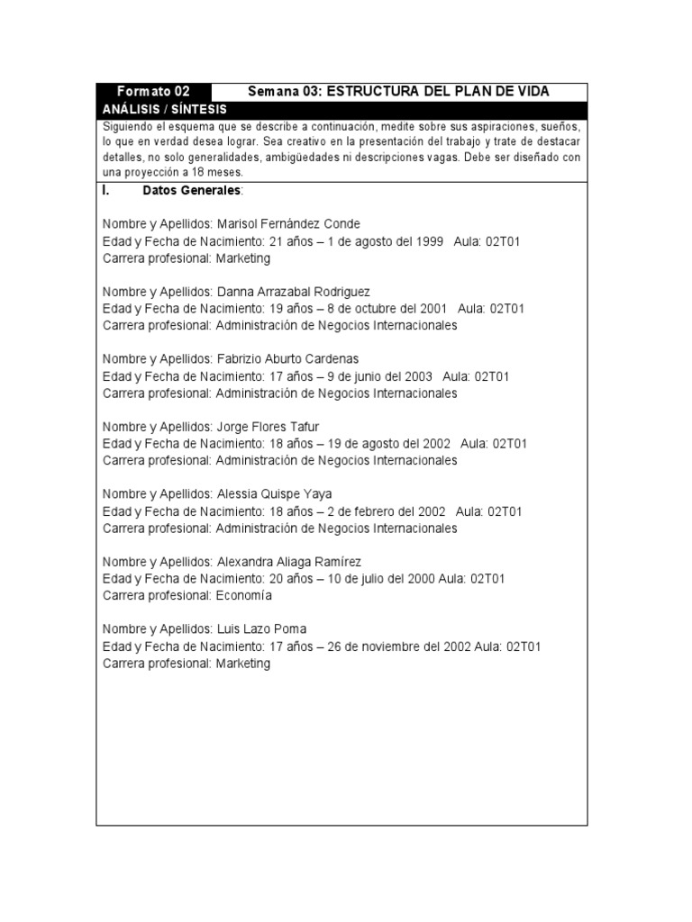 Formato 02 Semana 03 Emp 2020-II | PDF | Crecimiento personal y profesional | Negocios