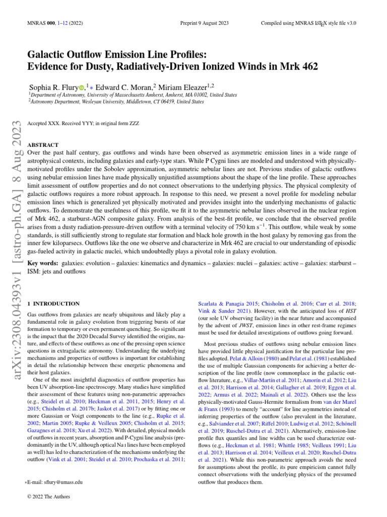 Galactic Outflow Emission Line Profiles: Evidence For Dusty ...