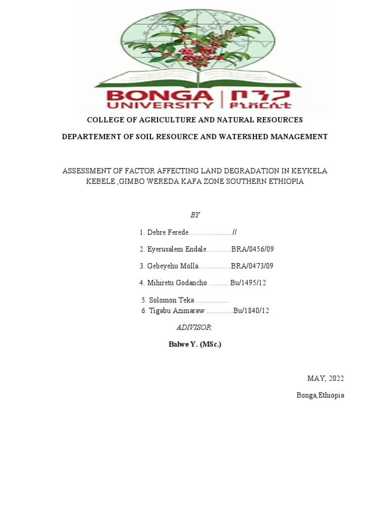 Final Year Project | PDF | Environmental Degradation | Sampling (Statistics)