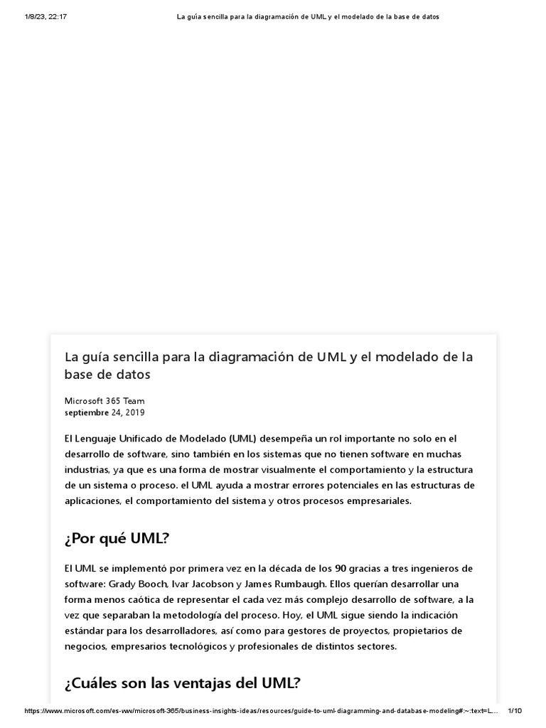La Guía Sencilla para La Diagramación de UML y El Modelado de La Base ...