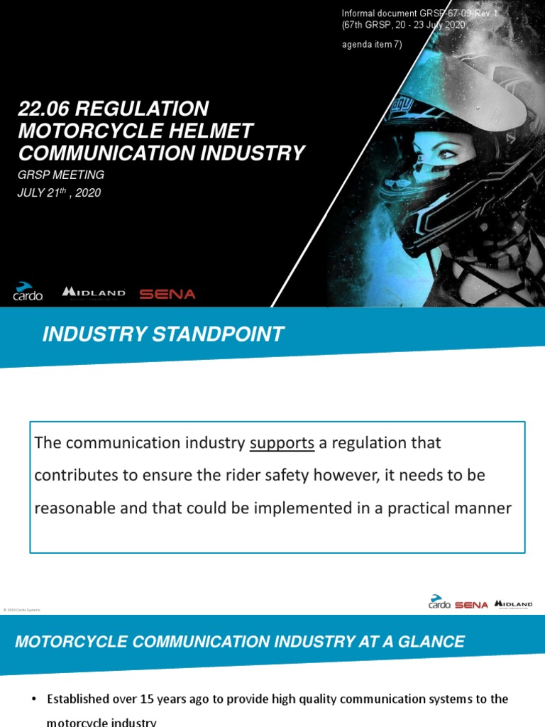 Helmet Comms Industry Concerns | PDF