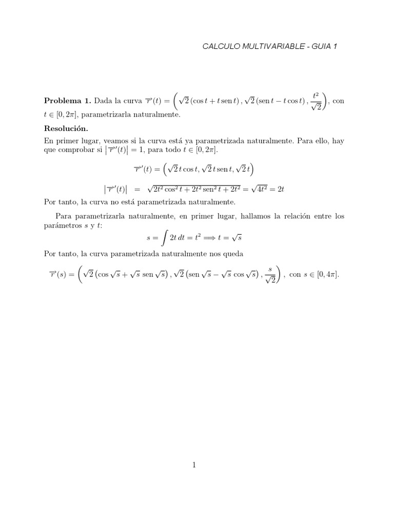 Funciones Vectoriales | PDF | Vector Euclidiano | Curva
