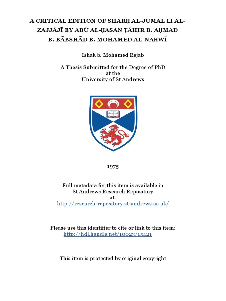 Ishak B Mohamed Re Jab PHD Thesis | PDF