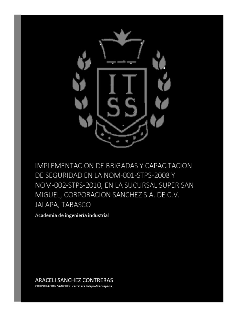 Implementacion de Brigadas y Capacitacion de Seguridad Basados en La ...
