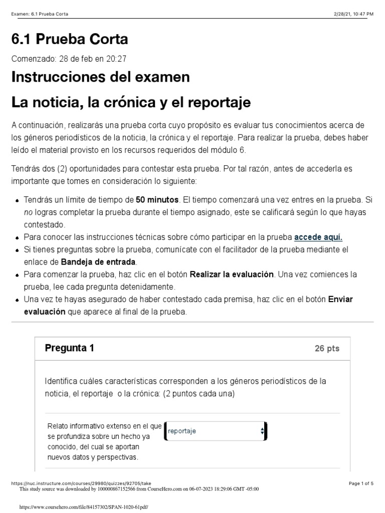Span 1020 6.1 PDF | PDF