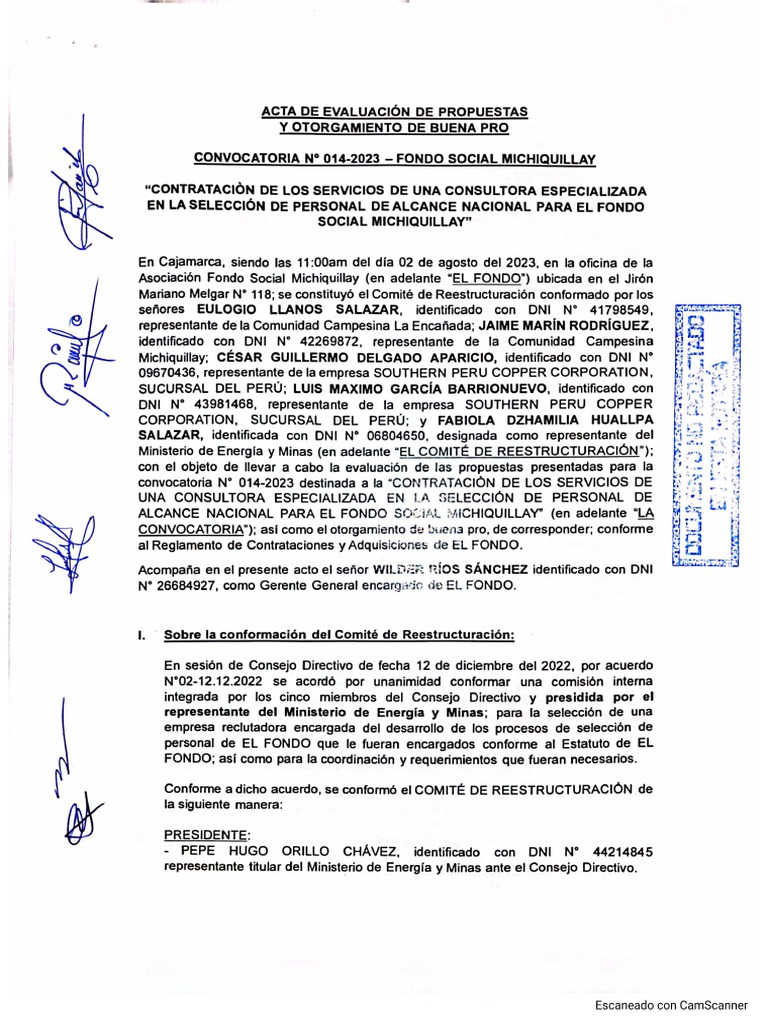 Acta Firmada y Legaliz. Notarial | PDF