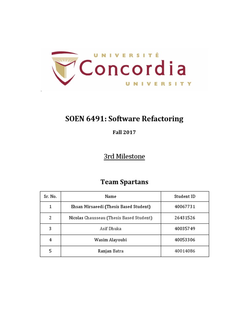 Spartans - Milestone 3 | PDF | Class (Computer Programming) | Databases