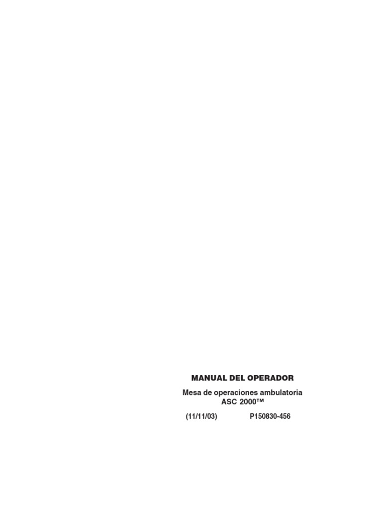 Manual de Operador Asc 2000 | PDF