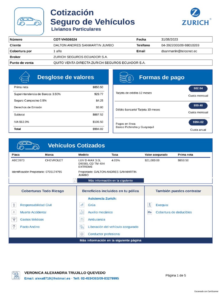 Cotizacion - Vehiculos - Dalton Andres Sanmartin Jumbo Cot-Vh506024 ...