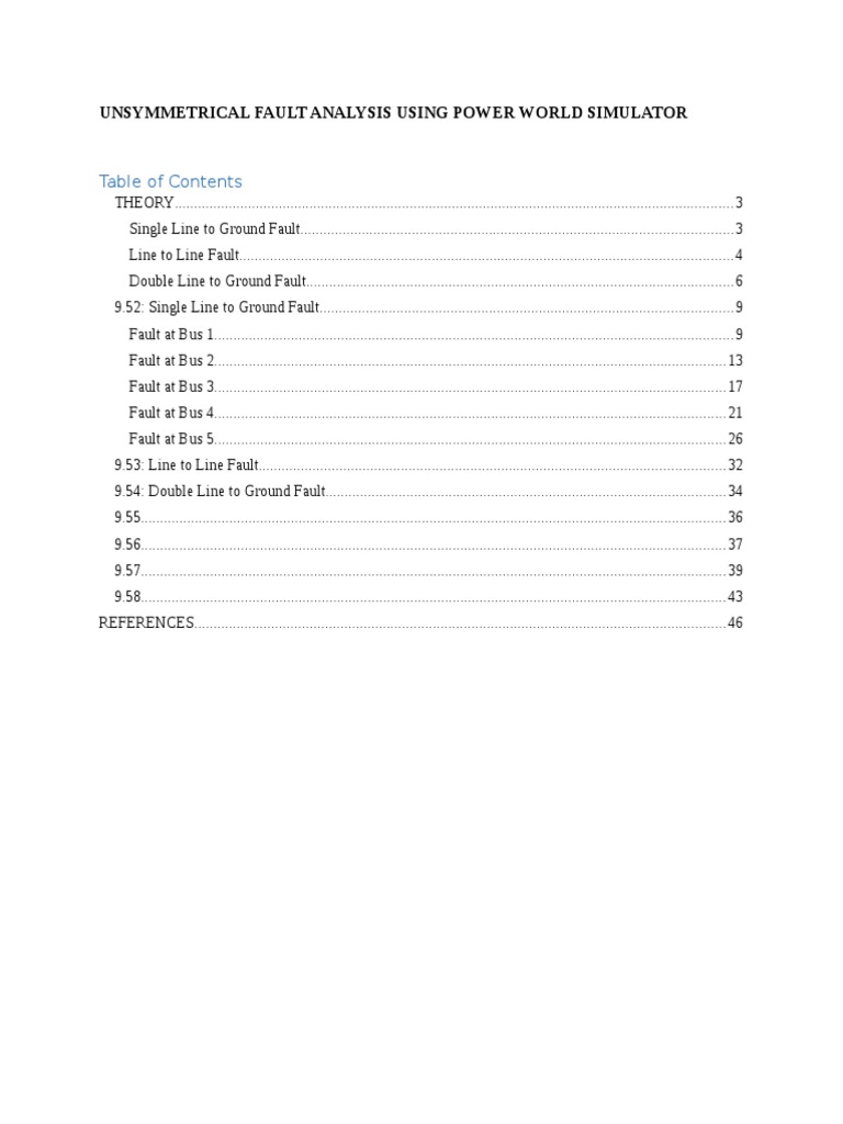 Unsymmetrical Fault Analysis in PowerWorld | PDF