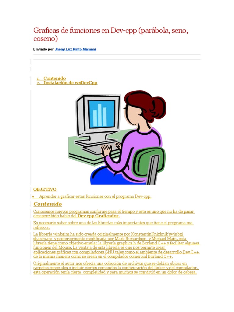 Graficas de Funciones en Dev-Cpp | Descargar gratis PDF | C ++ | Archivo de computadora