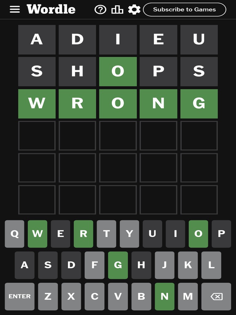 Wordle Game Layout and Controls | PDF