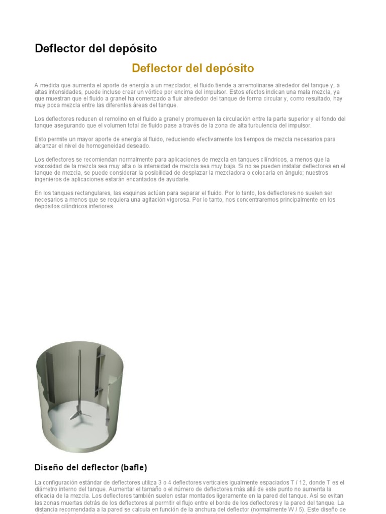 Diseño de Deflectores para Tanques | PDF | Tecnología