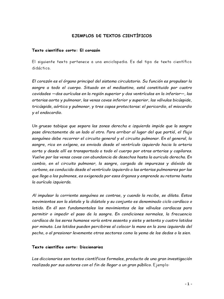 Ejemplos de Textos Científicos | PDF