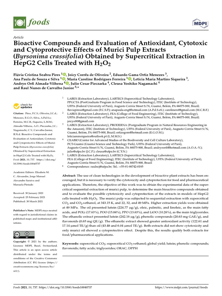 Bioactive Compounds And Evaluation Of Antioxidant Pdf