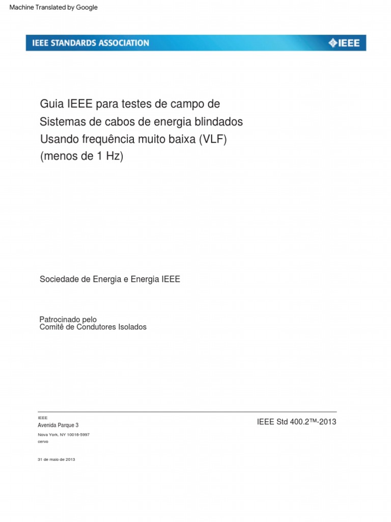 IEEE 400. 2-2013 Released (2) | PDF | Patente | Instituto de ...