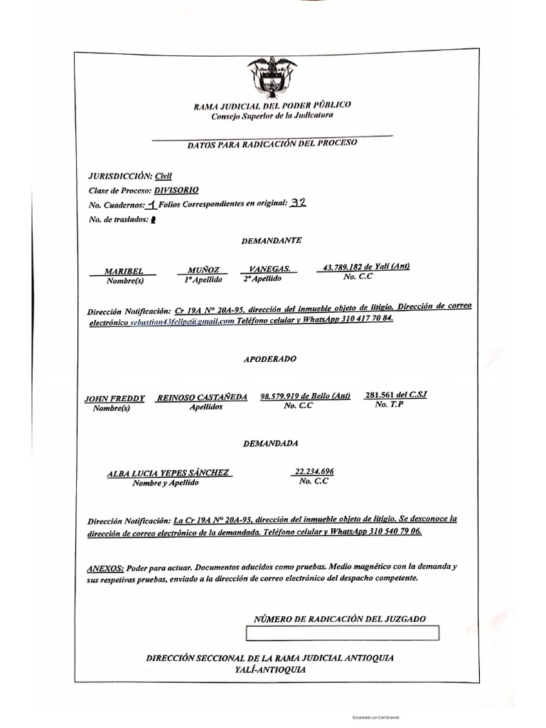 01 Proceso Divisorio 0003-2021 | PDF